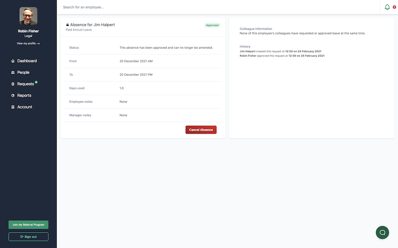 Online Absence Management System - Manage your employees' holiday and ...